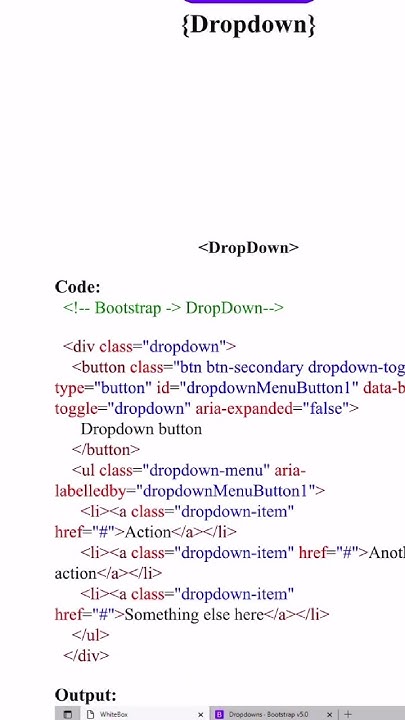 Dropdown in Bootstrap || #Bootstrap - YouTube