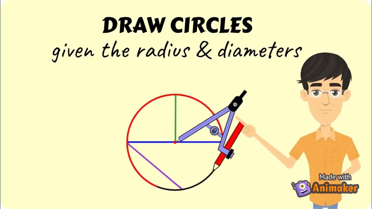 Draw Circles Given the Radius or Diameter - YouTube