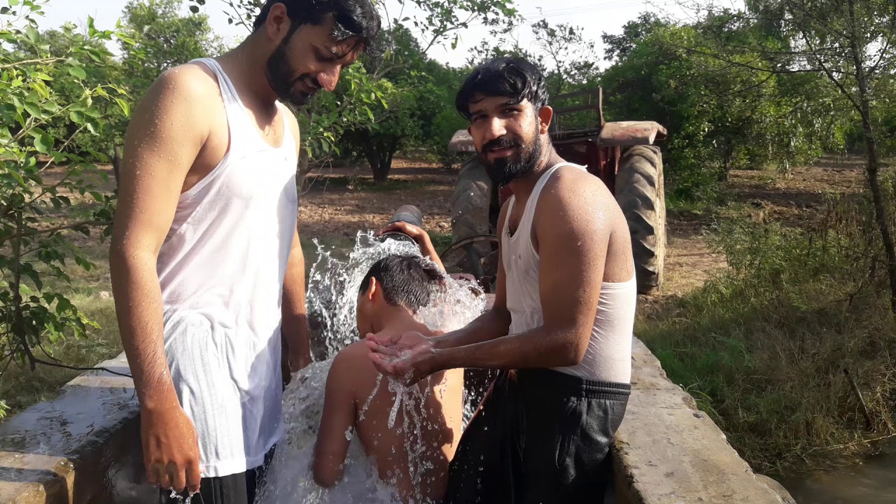 Tube well village l Village life| Cool water swimming - YouTube
