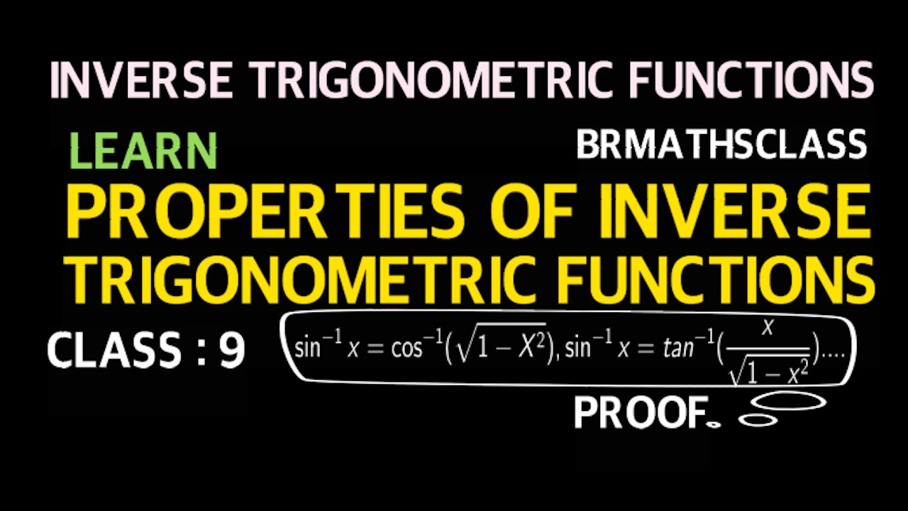 IMPORTANT PROPERTY IN INVERSE TRIGONOMETRIC FUNCTIONS(CLASS 9) - YouTube
