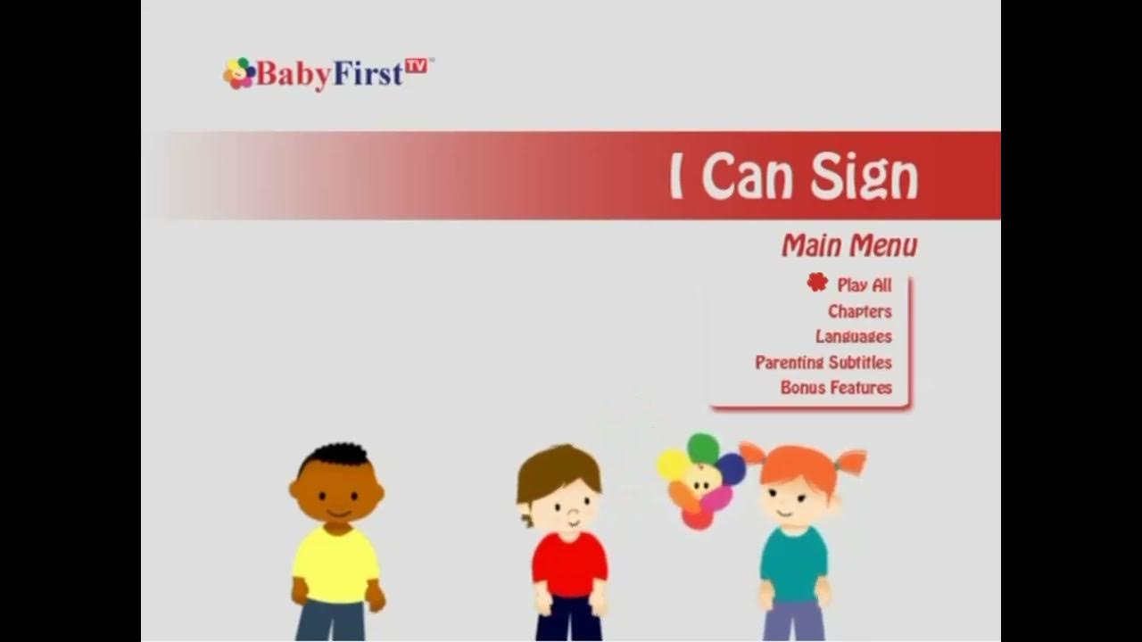 I Can Sign DVD Menu - YouTube