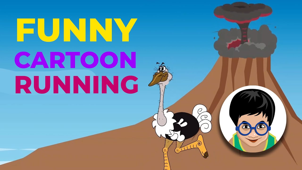 Funny cartoon Run with my voice II cartoon character running - YouTube