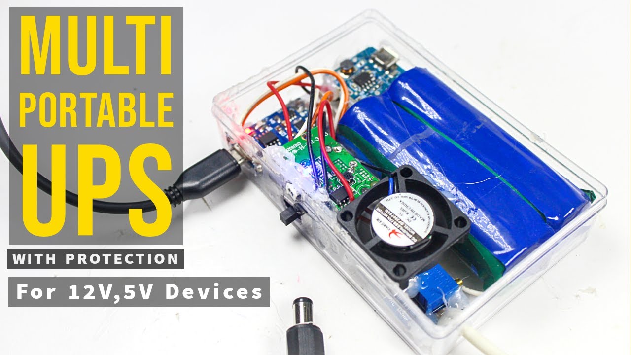 portable multi UPS | DIY 12V mini UPS | multi Power bank #diy #howto # ...