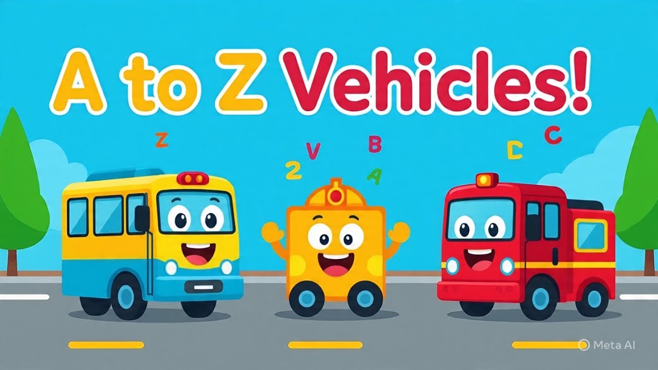 A to Z Vehicles Song for Kids | Learn ABC with Fun Transport Names! 🚗# ...