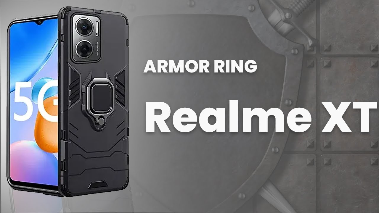 Realme XT/ X2 Hard Armor Cover with 360 Ring and Car Magnetic Mount ...