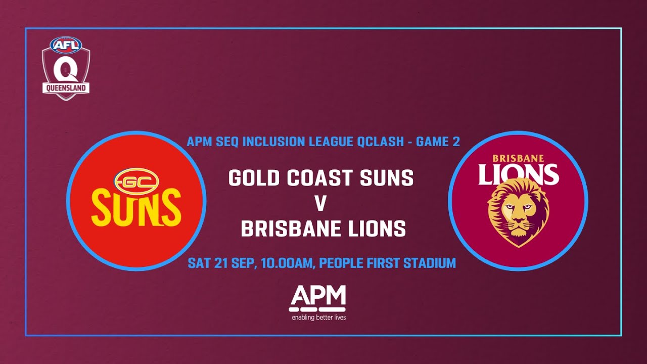 LIVE APM SEQ Inclusion League QClash Game 2 - Gold Coast SUNS v ...