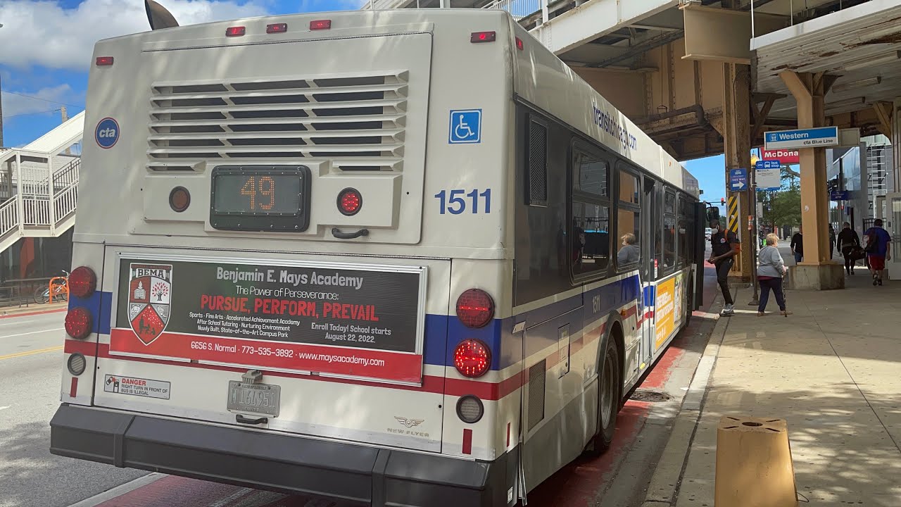 Ride On The CTA New Flyer D40LF Bus 1511 On Rt 49 Western From Van ...