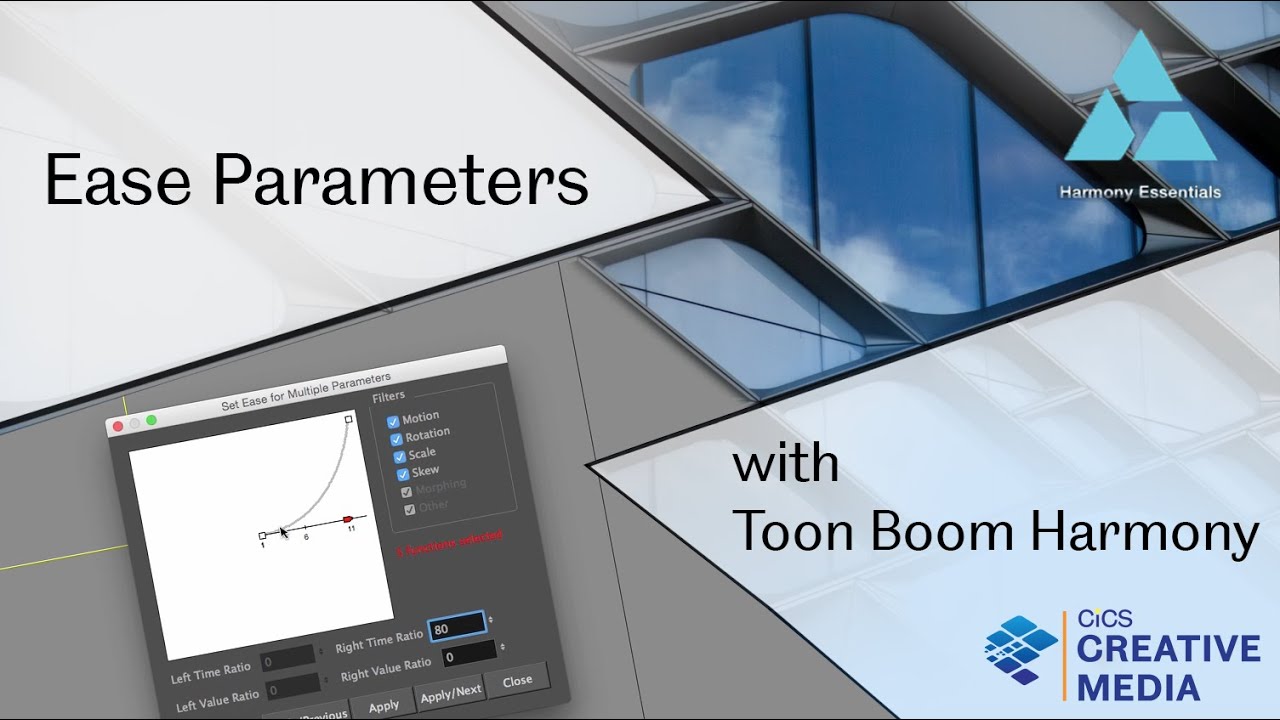 Toom Boom Harmony - Easing in keyframes with Ease Parameters - YouTube