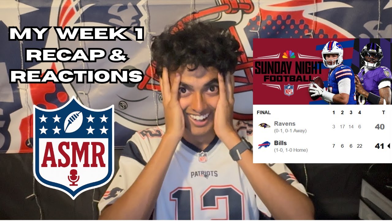 NFL ASMR - Recap & Reactions to an UNREAL Week 1 - YouTube