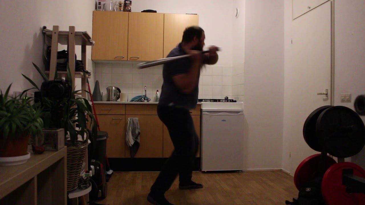 Improvised mace, blunt weapon training 34 - YouTube