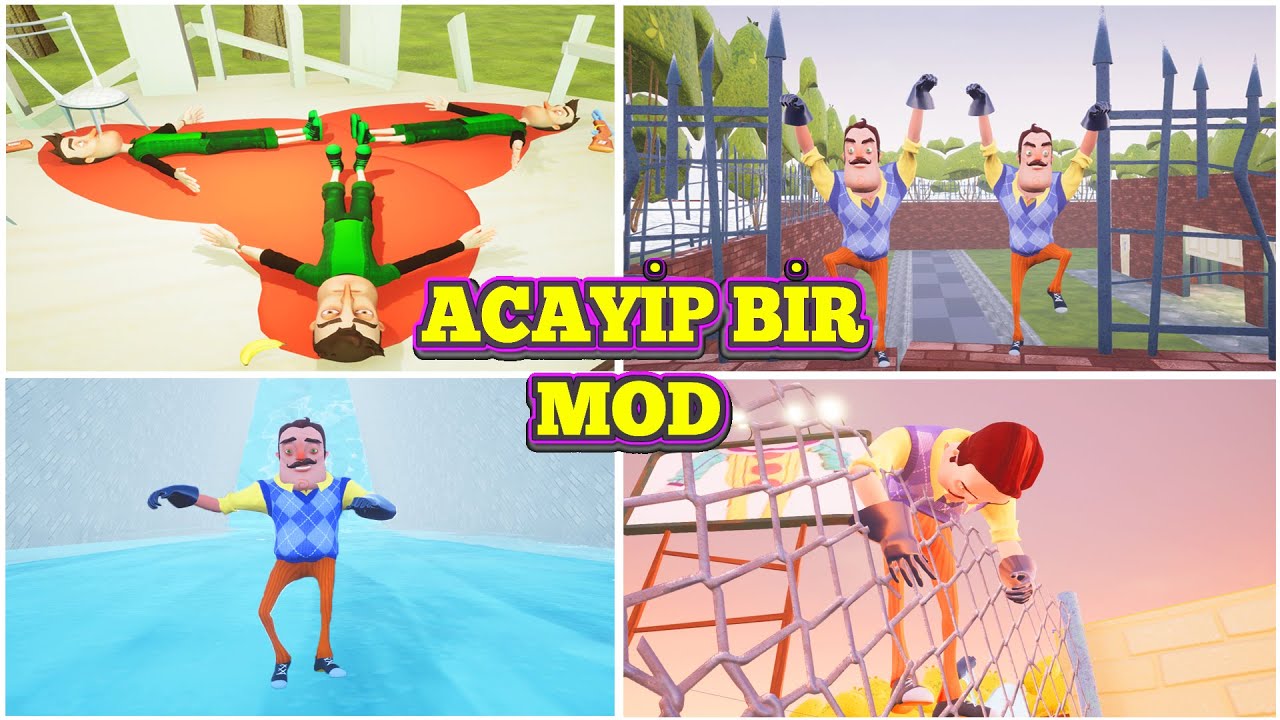 KAFAYI YEDİREN MOD 😱 Hello Neighbor Fun Mod - YouTube
