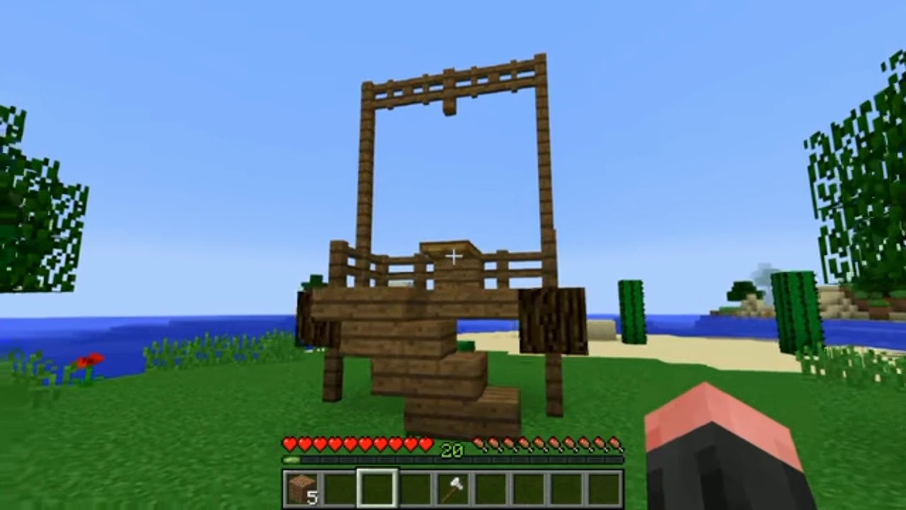 How to make gallows in Minecraft - YouTube
