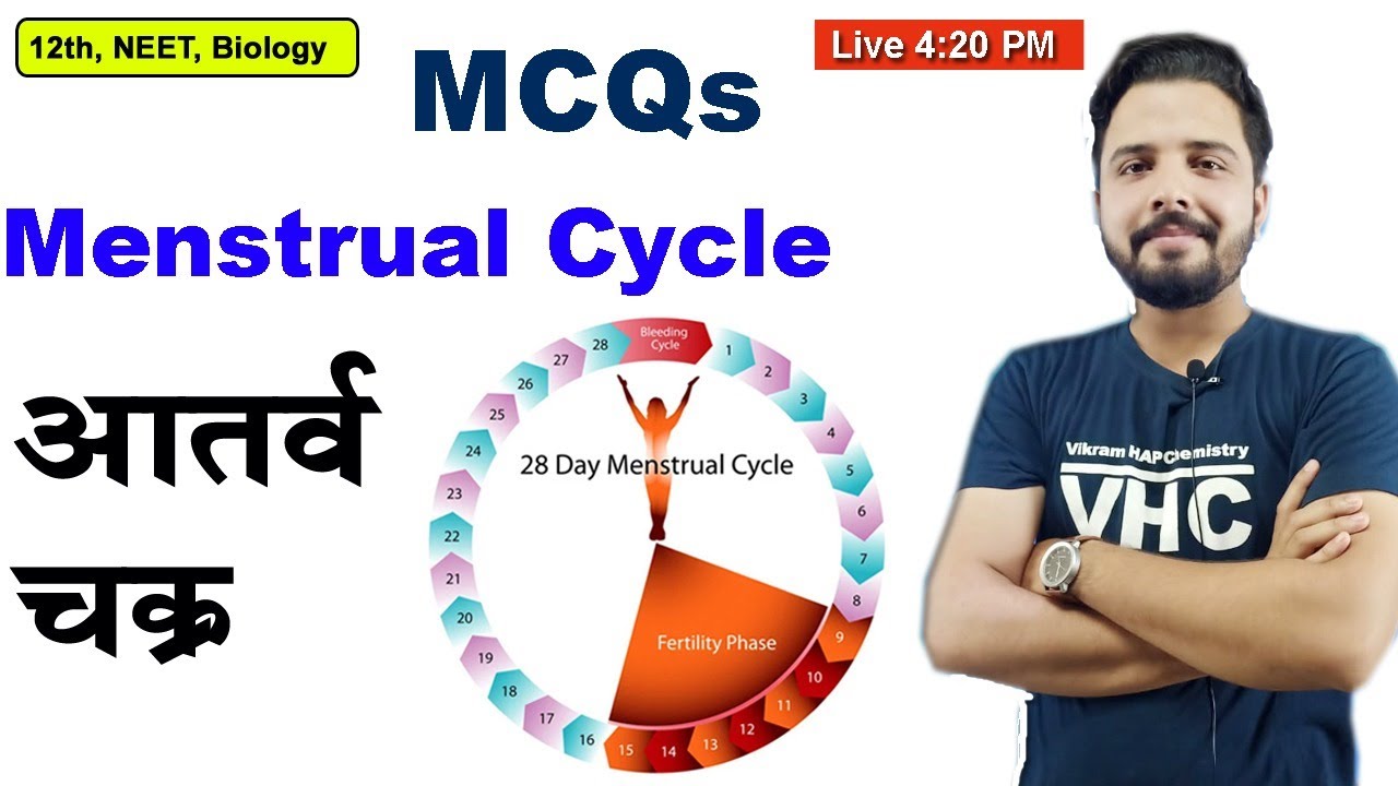 MCQs Menstrual Cycle आर्तव चक्र 12th Biology - YouTube