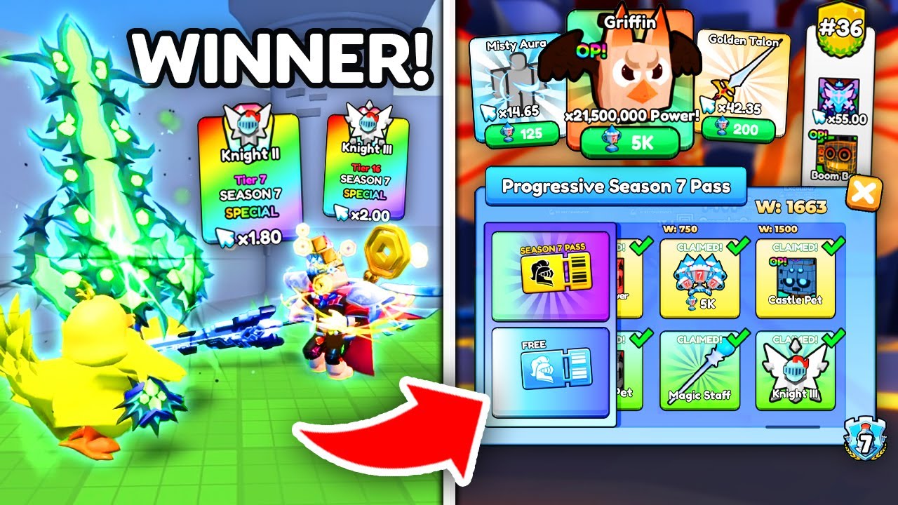 I MAXED NEW Season 7 Pass and Got 0.001% INSANE Pet in Pull a Sword ...