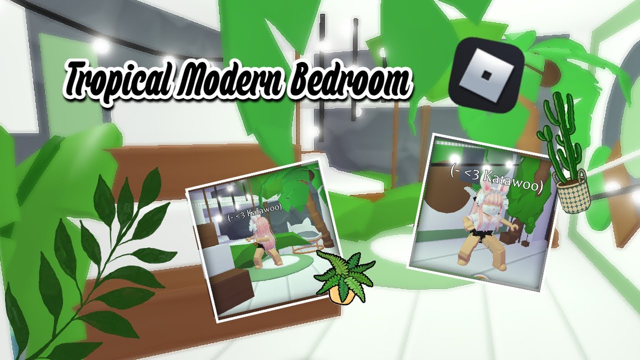 🌴🤍Tropical Modern Bedroom Speedbuild!🌿🪴 (Adopt me Roblox)🍃 - YouTube