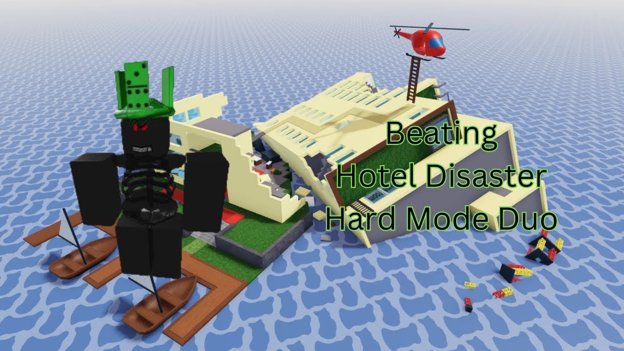Roblox Tower Heroes Beating Disaster Hotel Hard Mode Duo - YouTube