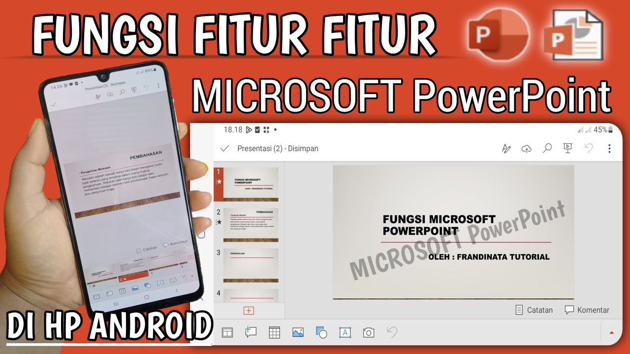 FUNGSI FITUR FITUR APLIKASI MICROSOFT PowerPoint di HP ANDROID# ...