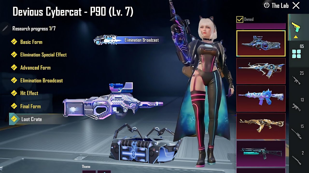 🥵Copyright Issuie Re-Make MAX P90 Pubg Mobile Devious Cybercat set #pubg #wtf - YouTube