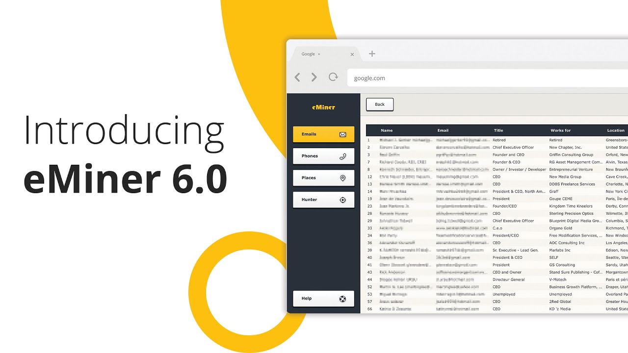 Introducing eMiner 6.0 - The contact capture machine for sales and ...