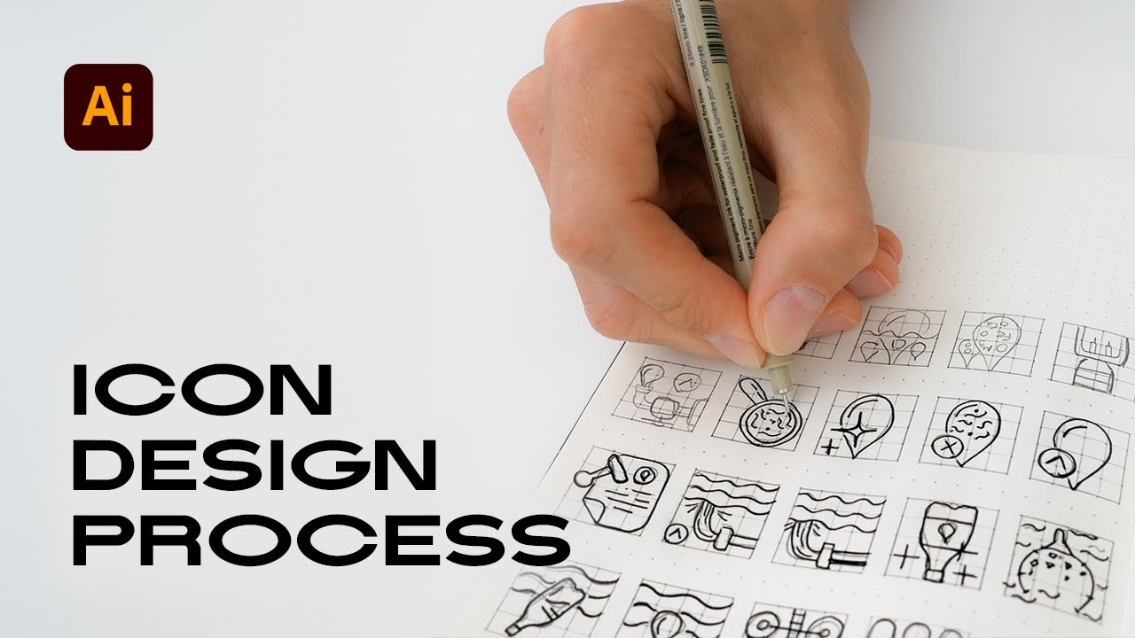 How to Design Icons in Illustrator from Start to Finish | Icon Design ...