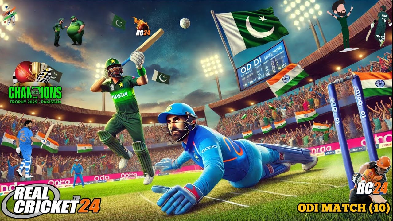 Real Cricket 24 | High-Stakes Match Simulation | India vs Pakistan ODI ...