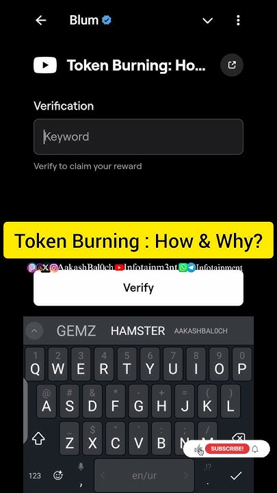 Token Burning How & Why Blum Video Code #blum #videocode - YouTube