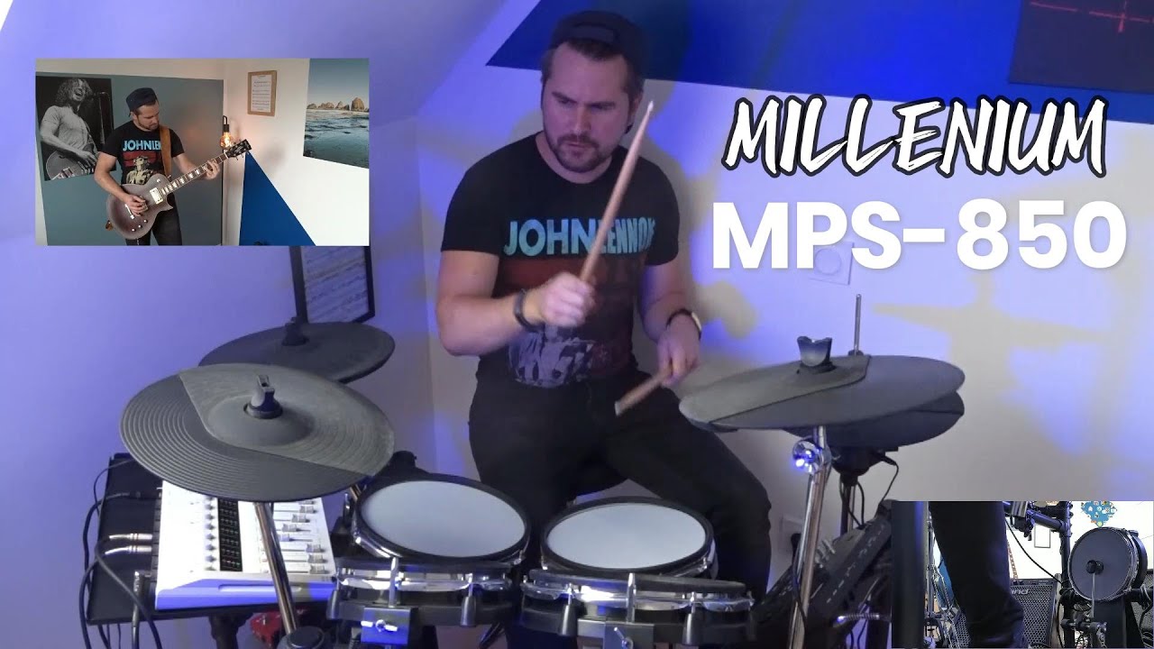 Millenium MPS-850 E-Drum Set (Rock demo) - YouTube