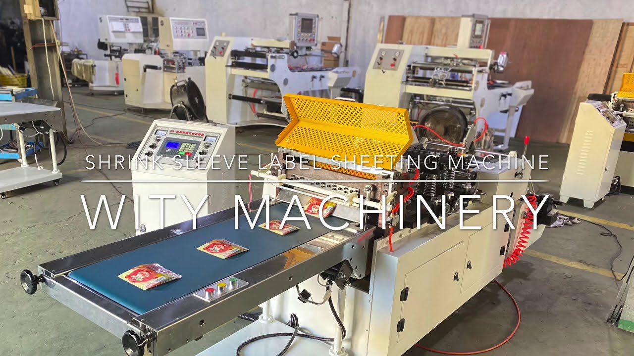 Sleeve Label Cutting Machine for Shrink Sleeve Production Line - YouTube