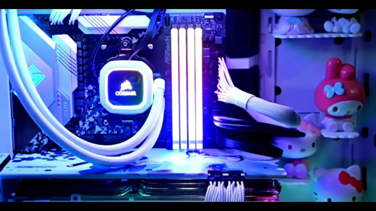 Hello Kitty Sanrio AMD Waifu RGB PC Build Yeston Radeon 6800 GPU PC Set ...
