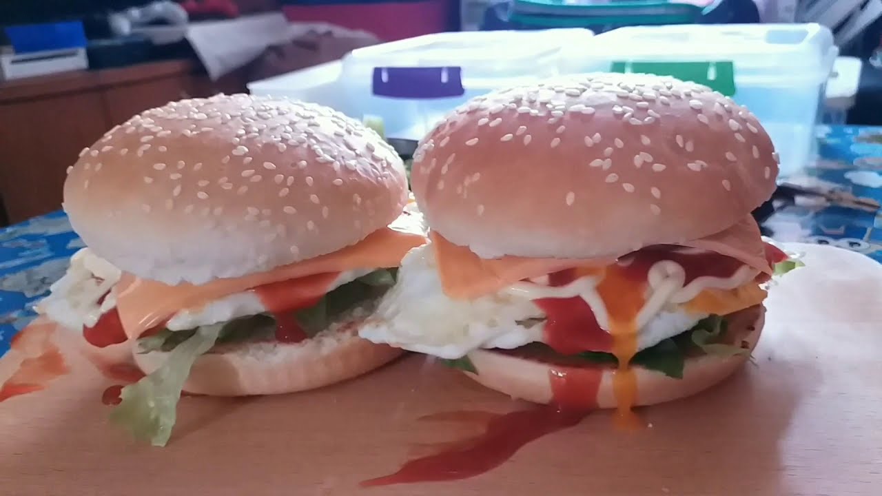 Cara Membuat Burger Sendiri Di Rumah - YouTube