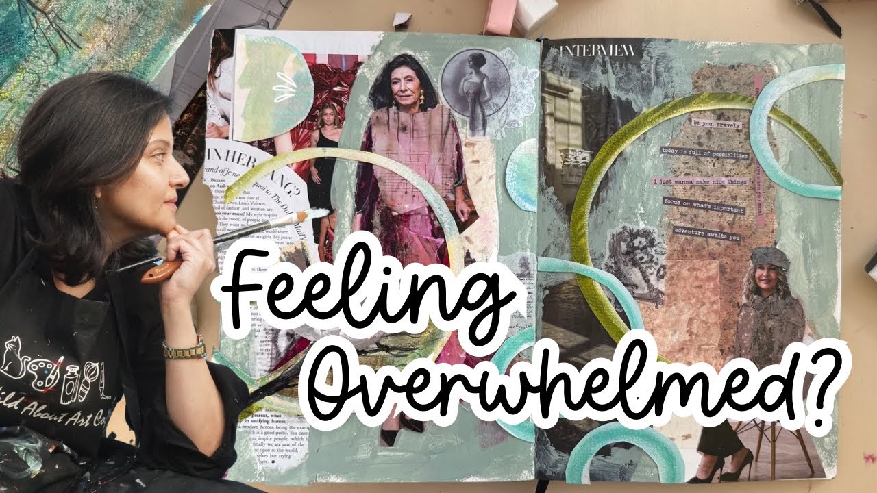 Feeling Overwhelmed? Art Journal With Me for 10 Minutes | Emotional ...