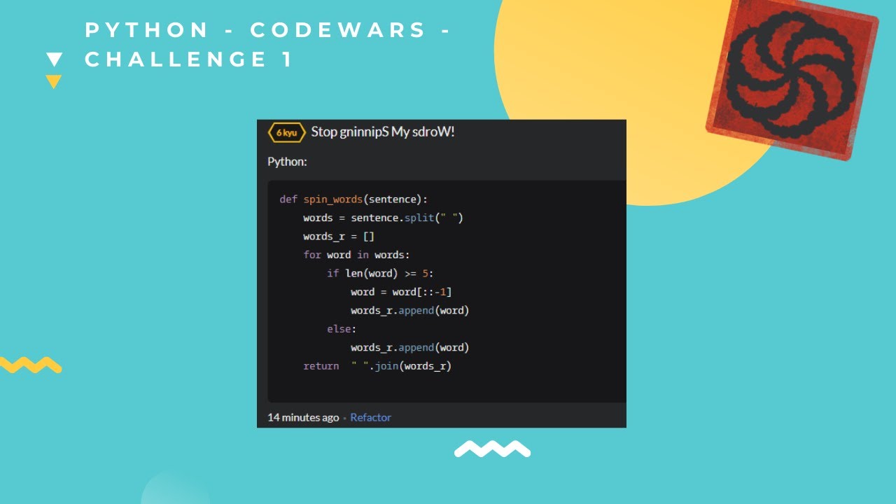 Python Codewars Stop GninnipS My SdroW YouTube python-codewars-stop-gninnips-my-sdrow-youtube