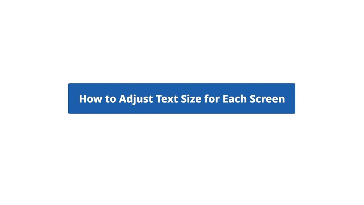 (💻Windows) How to Adjust Text Size for Each Screen - YouTube