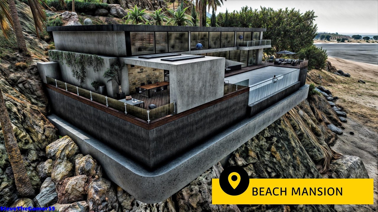 GTA 5 MODS | THE BEST BEACH MANSION IN GTA 5 REAL LIFE MODS - YouTube