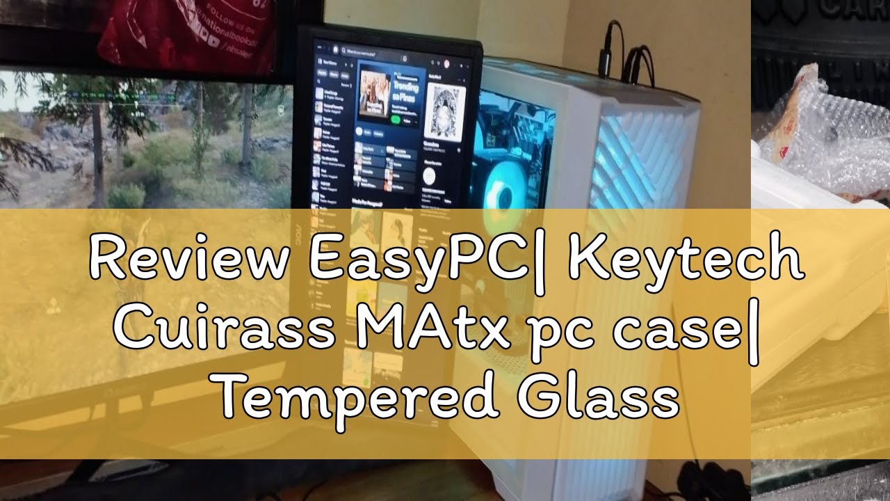 Review EasyPC| Keytech Cuirass MAtx pc case| Tempered Glass| Black and White - YouTube