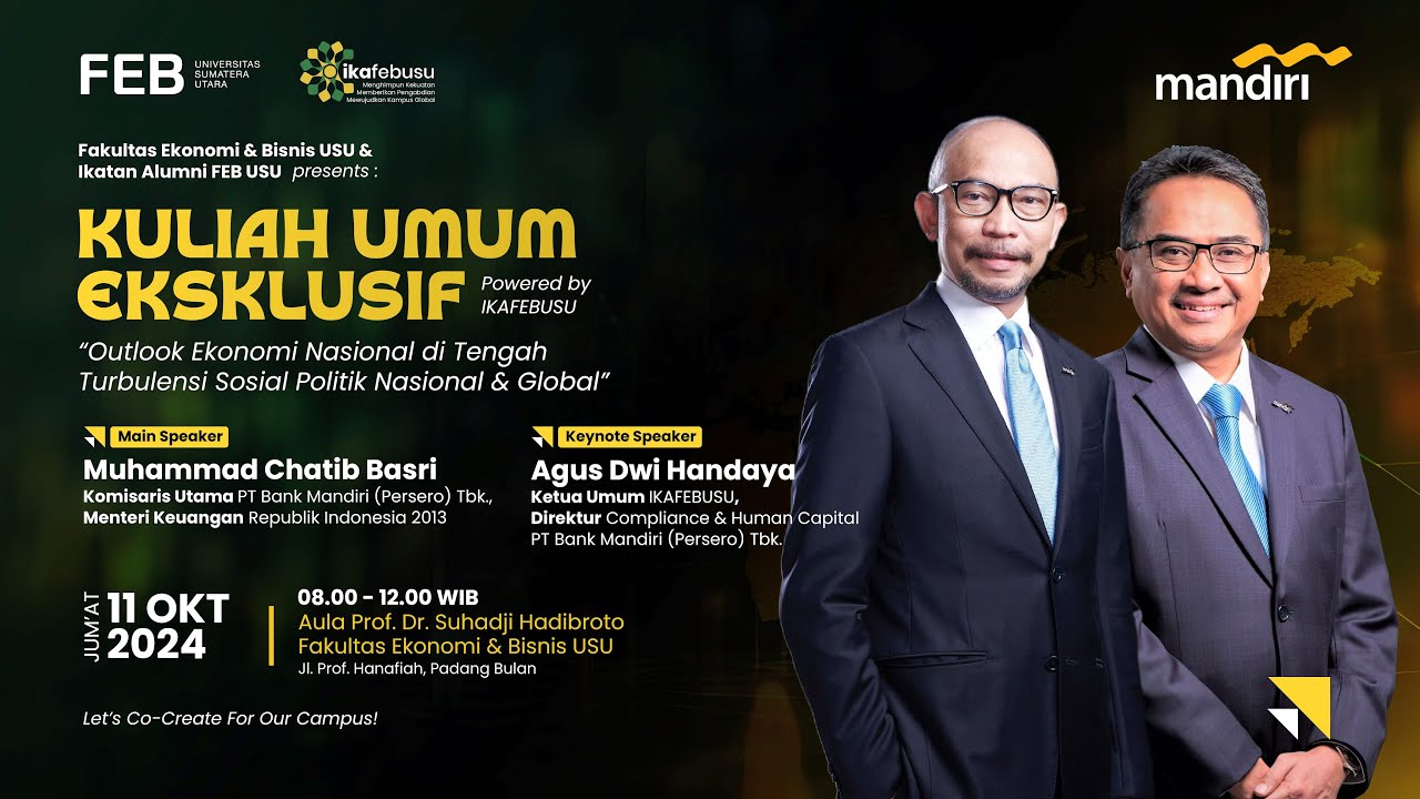 Kuliah Umum Eksklusif - Muhammad Chatib Basri Powered by IKAFEBUSU 2024 - YouTube