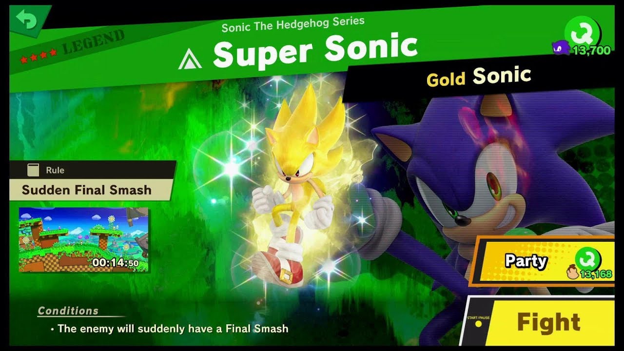 Spirit Board Fight - Legendary Spirit "Super Sonic" - Super Smash Bros ...