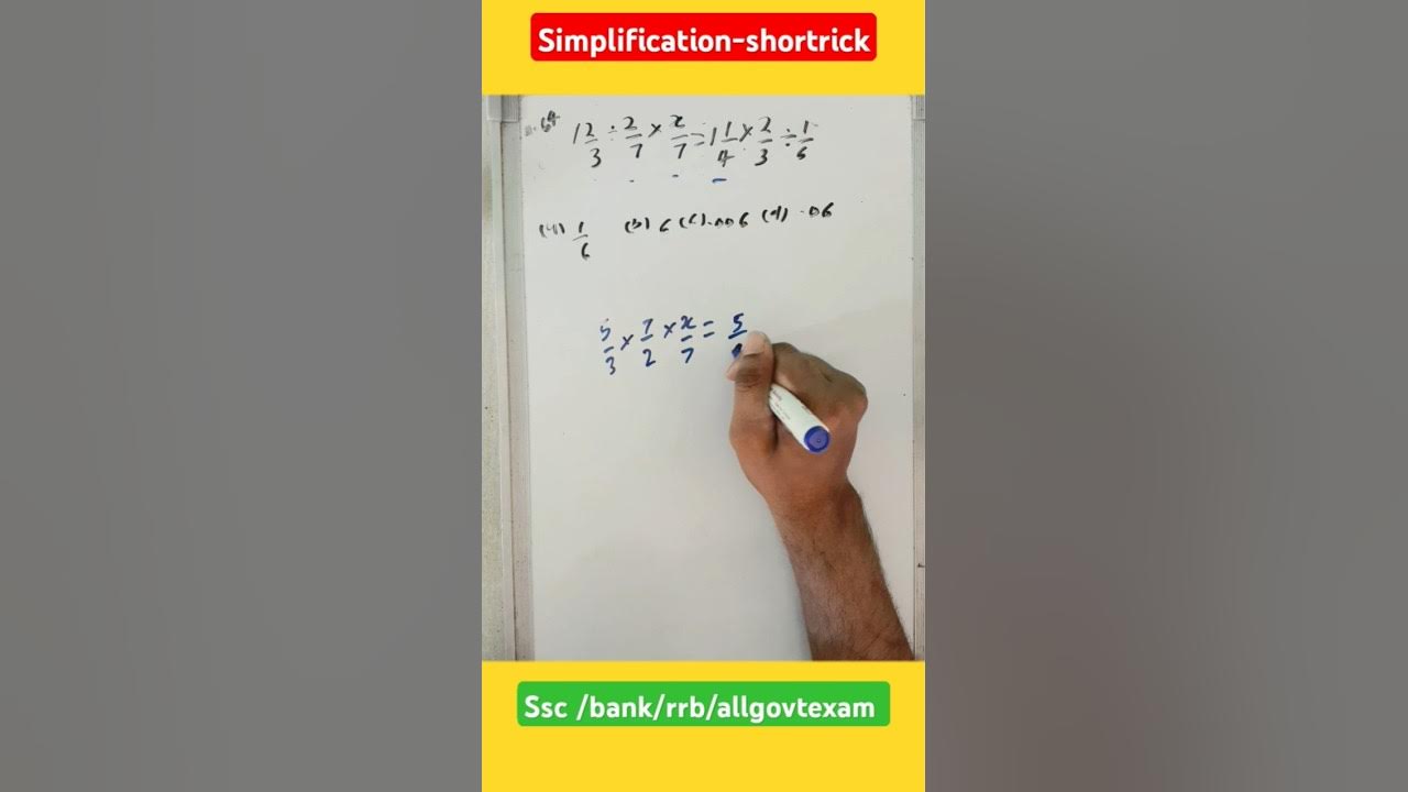 #64(सरलीकरण ) | Most important question| fast calculation|#simplification #mathstricks #shorts ...