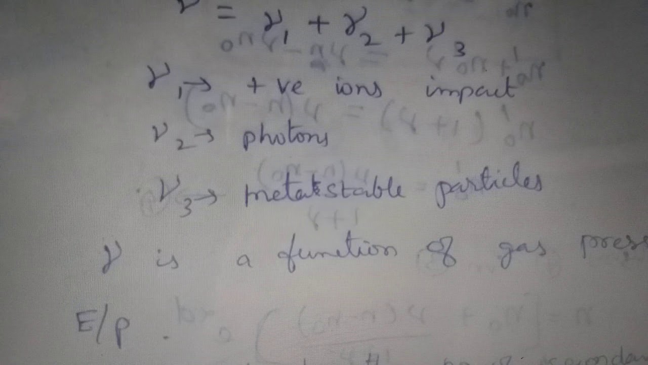 Townsend's 2nd equation (1) - YouTube