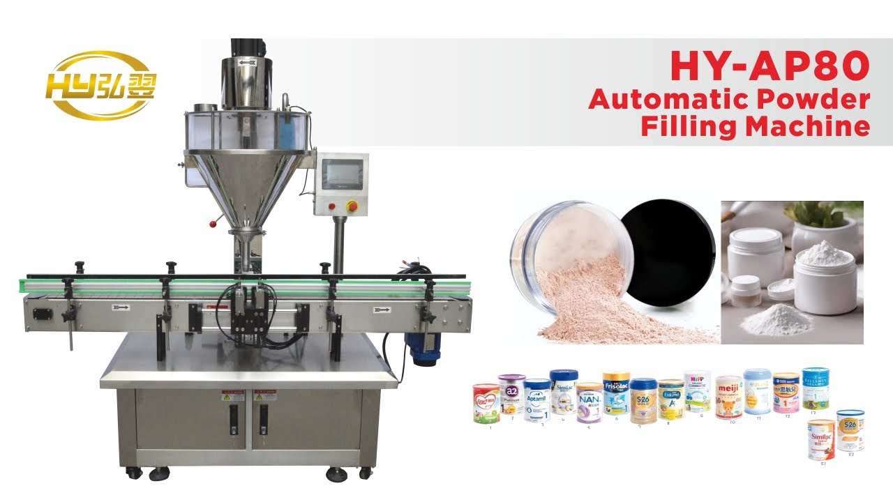 HY-AP80 Automatic Powder Filling Machine - YouTube