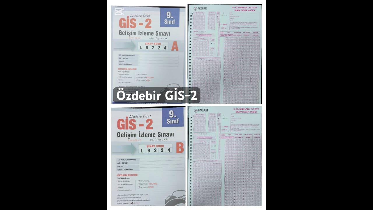 2024 YKS ÖZDEBİR 9-10-11. SINIF GİS-2 TÜRKİYE GENELİ #bilgisarmal #shorts #tyt #cevapanahtarı # ...