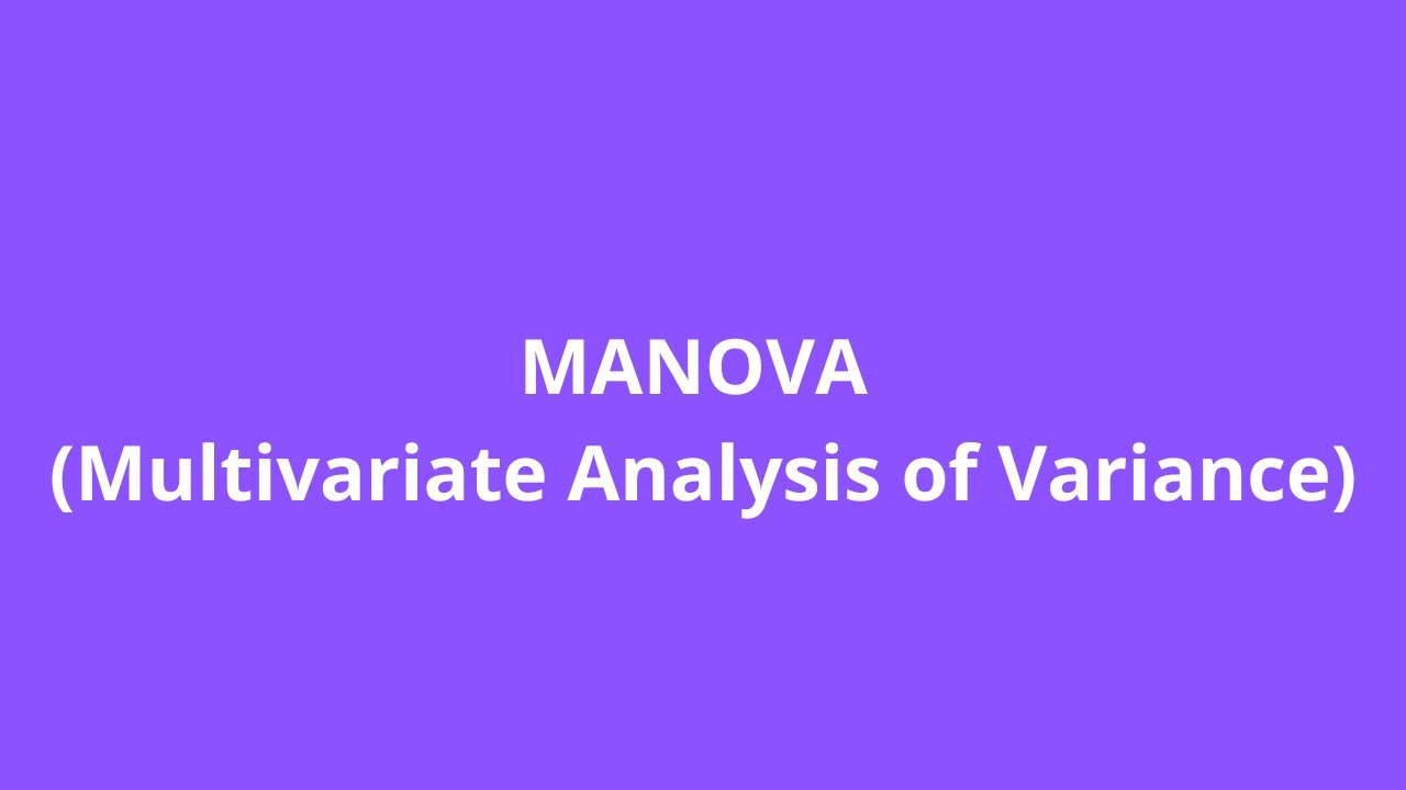 MANOVA - YouTube