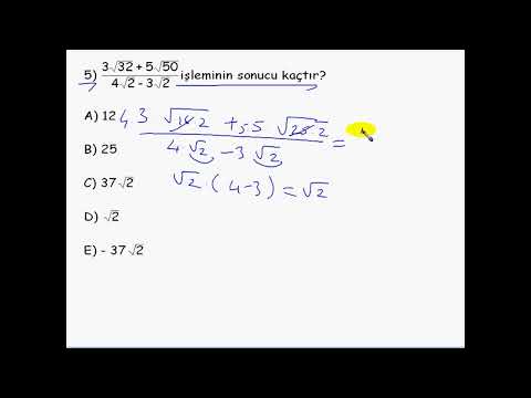 Köklü sayı örnek 05 - Matematik Dersleri