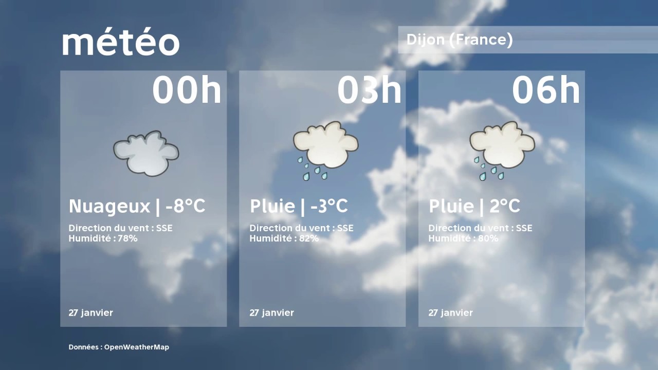 Météo Dijon vendredi 27 janvier 2017 - YouTube