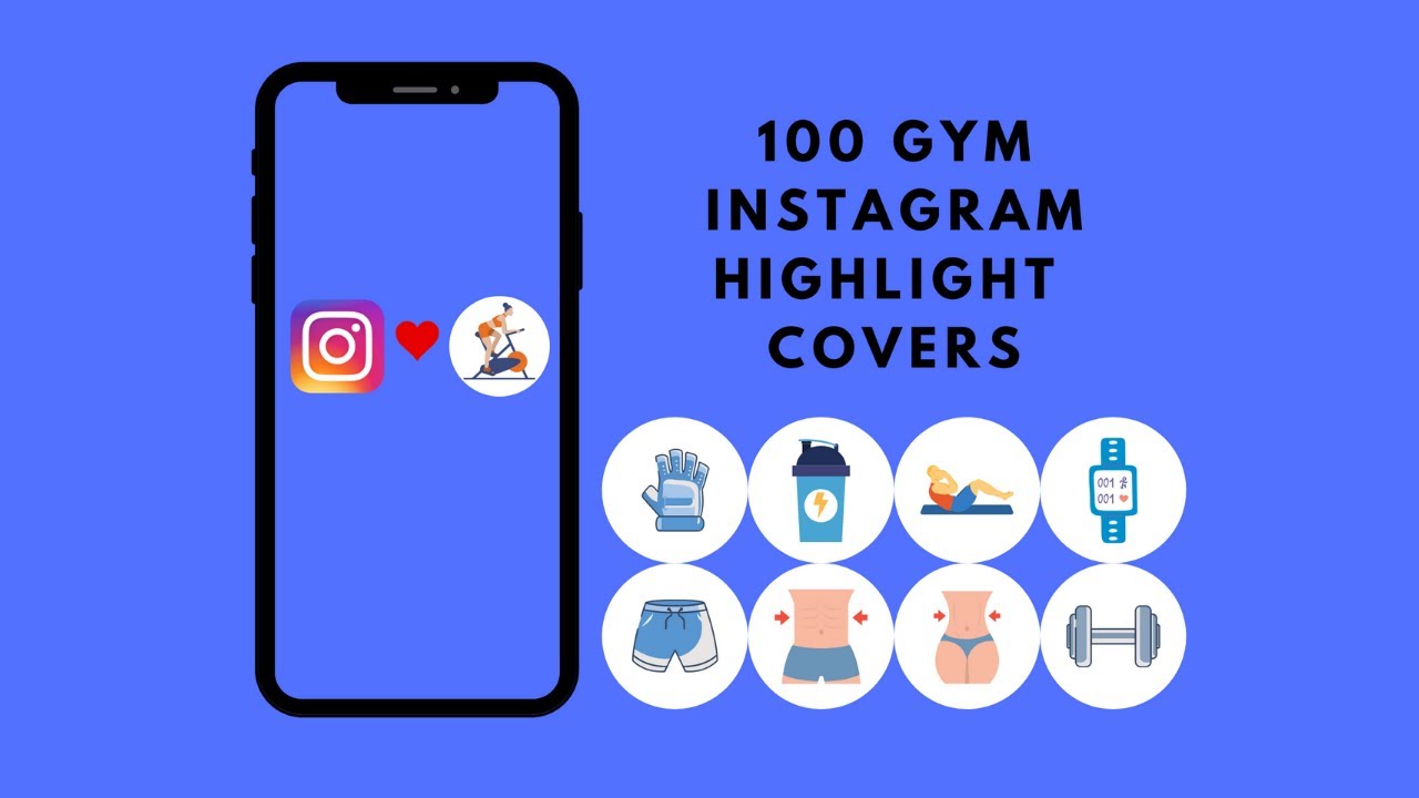 100 GYM Instagram Highlight Covers, Instagram Stories, Workout ...