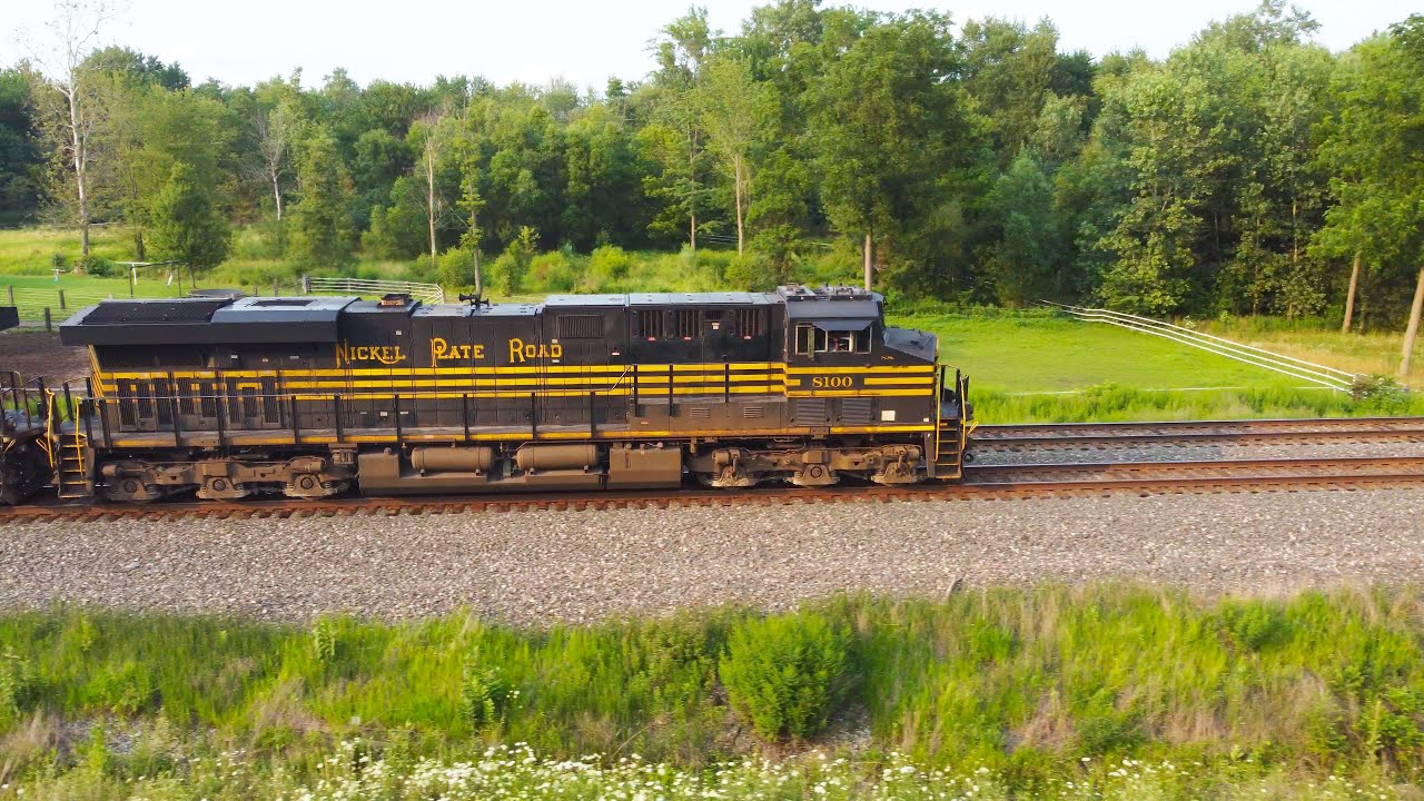 Nickel Plate Road Heritage Unit Leading, Awesome Drone Footage - YouTube