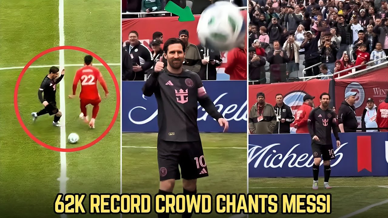 62K Record Crowd Chants Messi Name Vs Chicago - YouTube