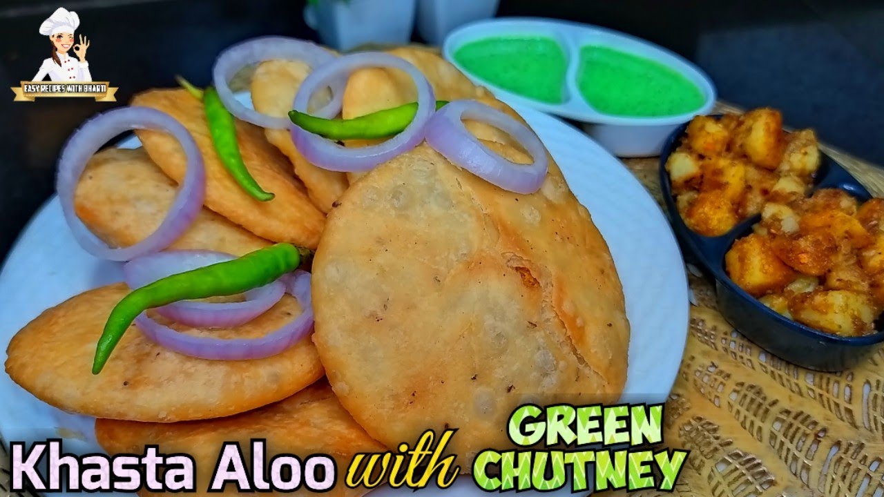 Khasta Aloo with Green Chutney | Crispy and Delicious | खस्ता आलू और ...