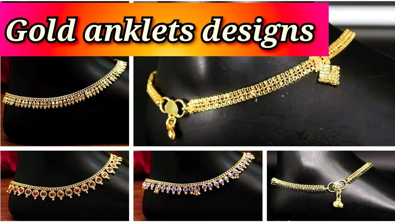 😍Gold anklet collection# new model gold anklet design# gold anklet ...
