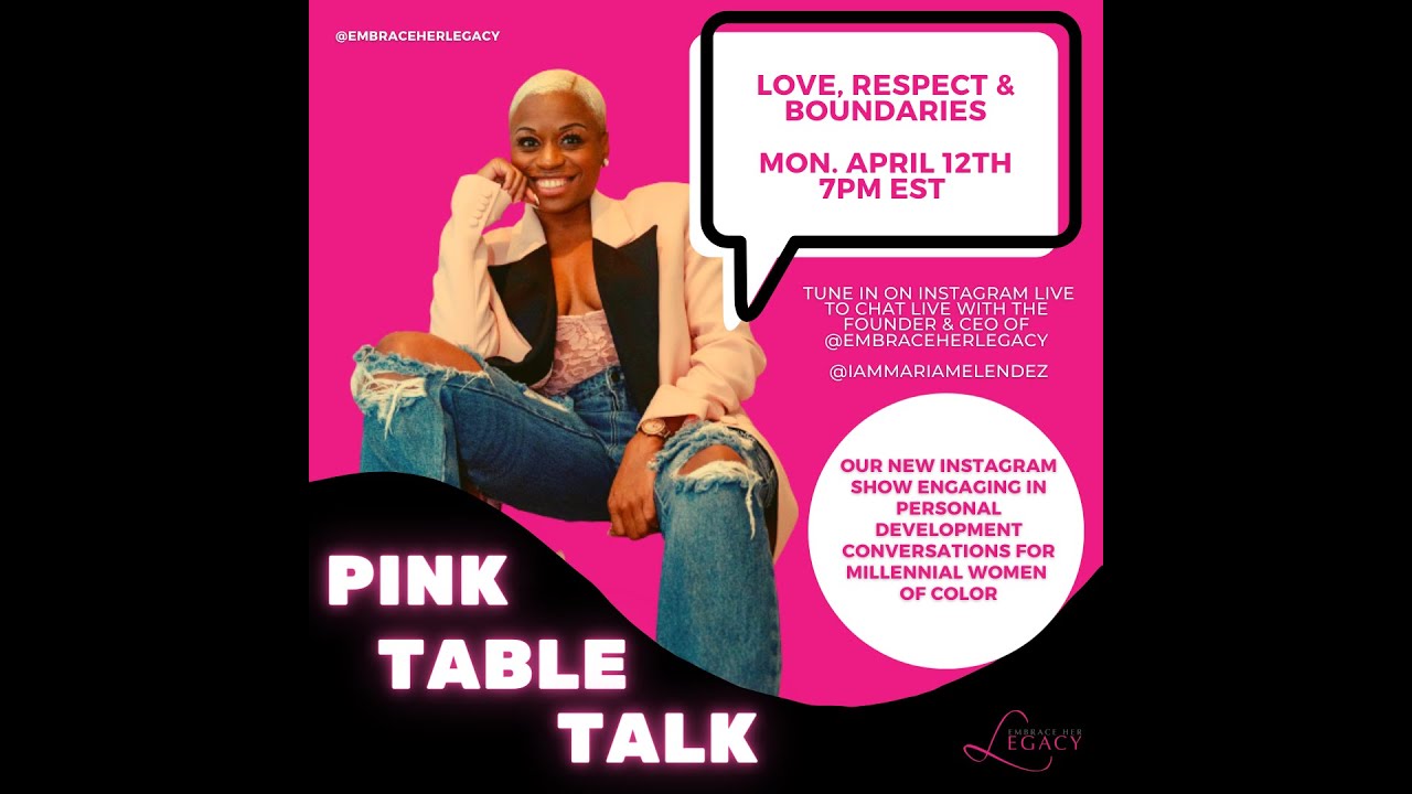 Pink Table Talk- April: Respect, Love, and Boundaries #boundaries # ...